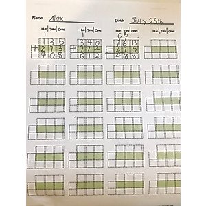 Channie’s Triple Digit Math Line-Up Pad for 3 Digit Addition Subtraction 250 Pages Counted Front & Back, 125 Sheets, Grades 2nd & 3rd, Size 8.5” x 11”