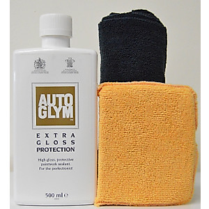 Autoglym Extra Gloss Protection 500ml with Free Microfiber Applicator & Seamless Microfiber