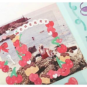 Cute Essential Kawaii Aesthetic Stationery Sticker Pack - 8 Sheets (258+ Stickers) - for Planners, journals, scrapbooks, Gifts, Kpop photocards, polocos, Frame, Removable, Confetti, Flowers, Bubble