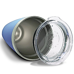 LaserGram 20oz Vacuum Insulated Tumbler Mug, Angel Wings, Personalized Engraving Included (Dark Blue)