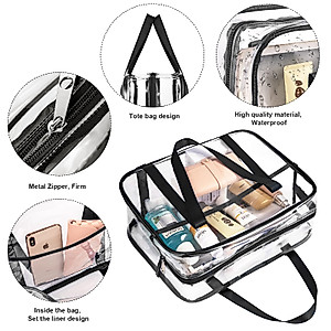 Clear Toiletry Bag Thick Transparent Cosmetic Bag Waterproof Makeup Artist Large Bag Diaper Case Luggage Organizer Storage Easy Clean Large