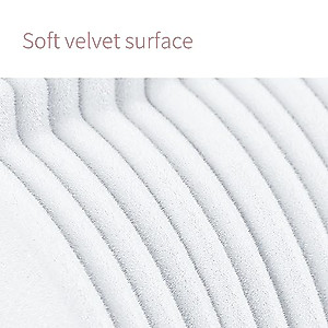 ManGotree Childrens Velvet Clothes Hangers, Baby Kids Hangers for Clothes Space Saving Non-Slip 15Pack (White)