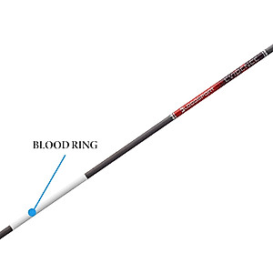 BLOODSPORT Evidence Precise Durable Carbon Fletched Hunting Arrow for Compound Bow - 31" Length.165 Micro-Diameter.001 Straightness, 6 Pack, 300 Spine,Black