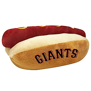 Pets First MLB San Francisco Giants Plush Dog Toys - Stadium Theme Snacks - Cutest Plush HOT-Dog Toy for Dogs & Cats with Inner Squeaker & Premium Embroidery of Baseball Team Name/Logo