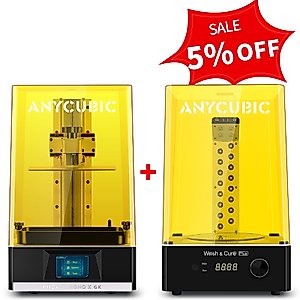 ANYCUBIC Photon Mono X 6K Resin 3D Printer and ANYCUBIC Wash and Cure Plus, Resin 3D Printer Bundle