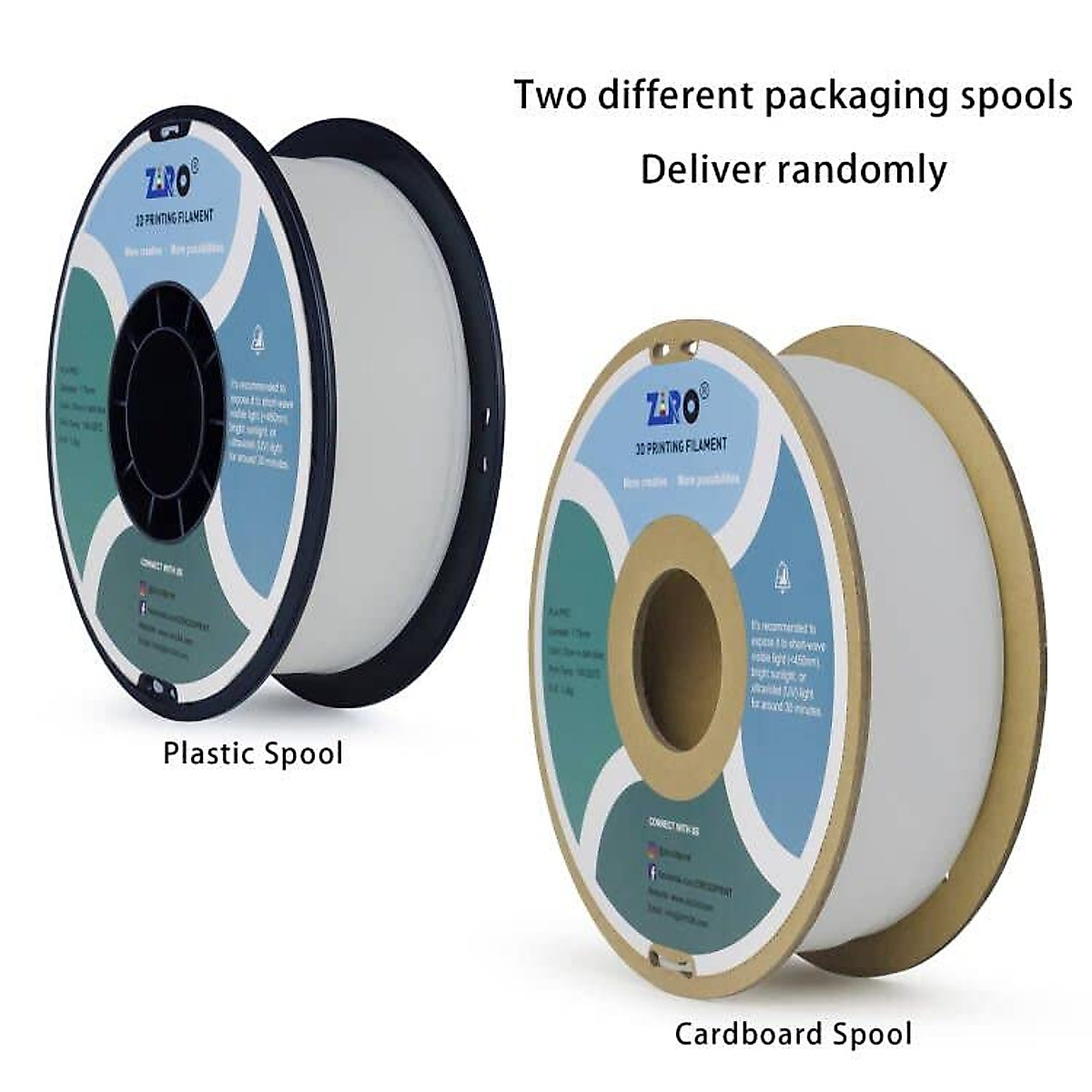 ZIRO PLA Glow Filament 1.75mm,3D Printer Filament PLA PRO 1.75mm Glow in The Dark Color 1KG(2.2lbs),Dimensional Accuracy +/- 0.03mm,GID Blue