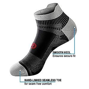PAPLUS Low Cut Compression Socks for Men and Women, No Show Ankle Running Compression Foot Socks with Arch Support for Plantar Fasciitis, Cyling, Athletic, Flight, Travel, Nurses