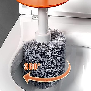 Modern Brush Toilet Brush Plastic Toilet Bowl Brush and Stand Floor Toilet Cleaner Bathroom Accessories and Cleaning Storage