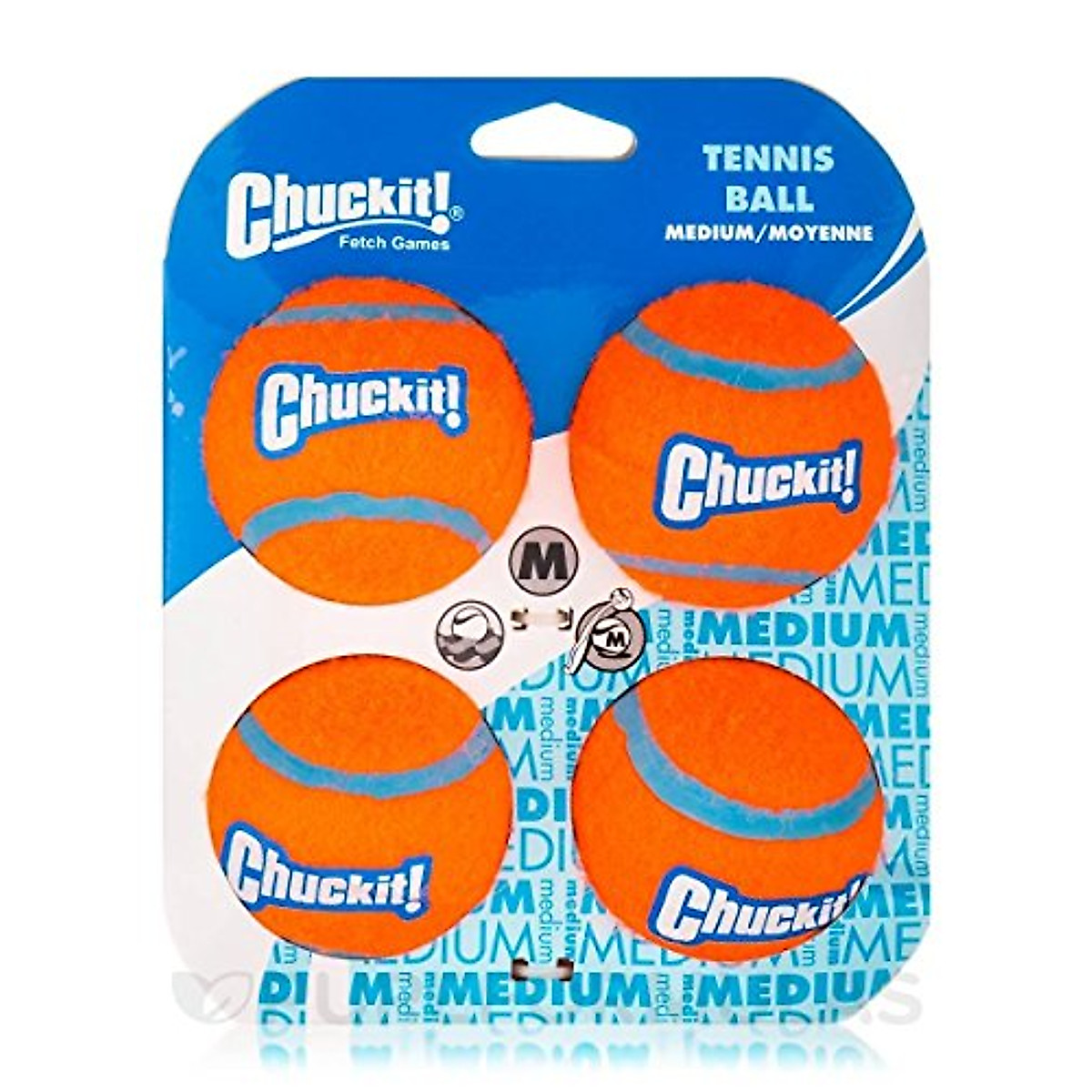 Chuckit! Dog Tennis Ball, Medium, 8-Pack, All Breed Sizes