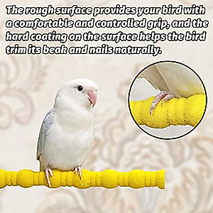 kathson 4 PCS Bird Perch Stand Toy Wood Parrot Perch Stand Platform Paw Grinding Rough-surfaced Chew Toys Cage Accessories Exercise Toys for Budgies Parakeet Cockatiel Conure Hamster