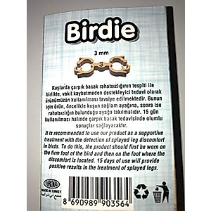 Fit Fly Splayed Leg Treatment Bracelet Bird Canary Finch Bands Leg Rings 3 mm