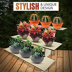 3-Tier Straight Wooden Retail Table Display Stand with Shelves for Products - Portable | 3 Step Straight Display Rack for Retail Table Top, Counter Top, Craft Shows, Farmers Market, Tradeshows 9.5" L