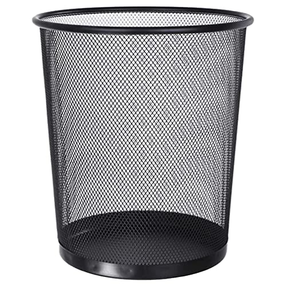DOITOOL Metal Mesh Waste Basket, Black Wire Mesh Wastebasket for Home or Office, Round Mesh Small Trash Can for Under Desk, Kitchen, Bedroom, Den, or Recycling Can ( 12L )