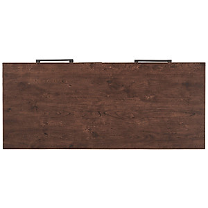 Signature Design by Ashley Horatio Urban Industrial 48" Home Office Desk with 2 Drawers, Brown