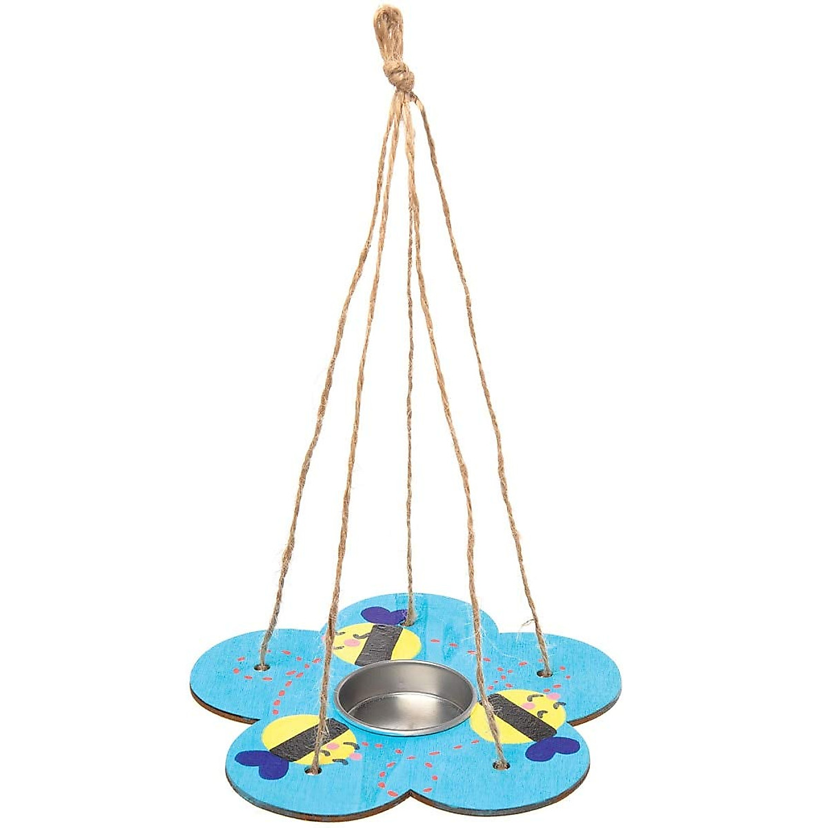 Baker Ross AT814 Make Your Own Wooden Butterfly and Bee Feeders, for Kids Garden Arts and Crafts Projects or STEM Learning (Pack of 3), Assorted