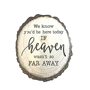 Elegant Blooms & Things Memorial Sign Faux Wood Slice Wedding Reception Photo Table Loved Ones Passed