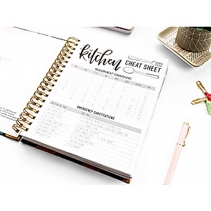 Recipe Book to Write in your Own Recipes - A Blank Recipe Journal, Family Cookbook, & DIY Organizer - Heirloom Quality Keepsake, Durable Hardcover Recipe Book with Gold Spiral Binder