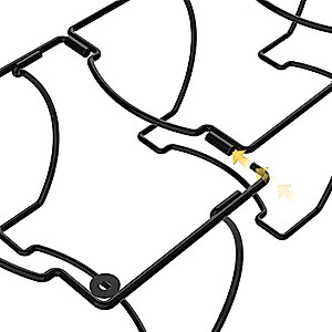 Venkuber Towel Rack Wall Mounted Set of 2 Metal Bath Towels Holder Washcloth Bathrobe Storage Organizer for Bathroom - Black