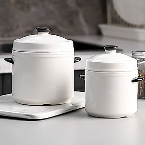 Hemoton Small Ceramic Stew Pot Stockpot Miso Soup Bowl with Lid Japanese Bowl for Bird Nest Tonic Dessert Noodle Soup Salad Pasta