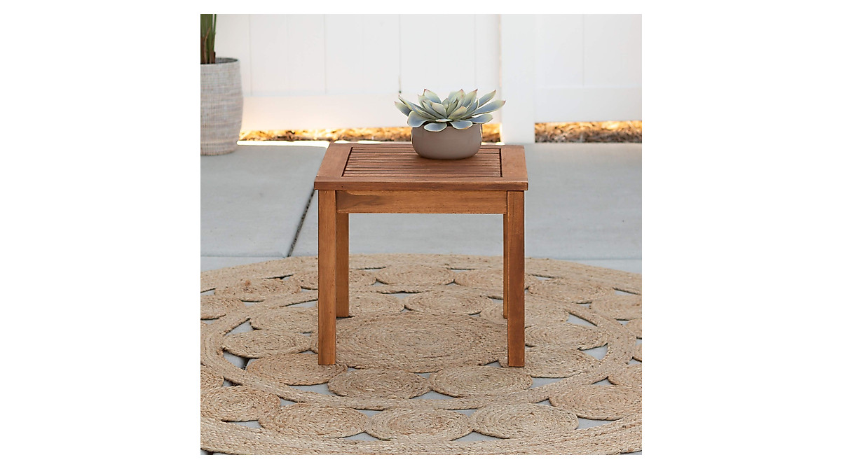 Acacia Wood Outdoor Accent Table by Walker Edison