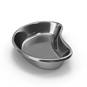 Bosky Stainless Steel Large Kidney Tray 12" inch Emesis Basin 40 oz Reusable Metal Kidney Bowl Dish for Solid dressings