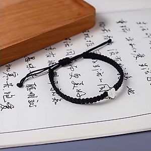 tenghong2021 Heart Initial Bracelets 26 Letters Initial Charms Bracelet for Women Gifts Handmade Rope Braided Adjustable Jewelry for Mom Daughter Birthday Jewelry Gift-Silver C