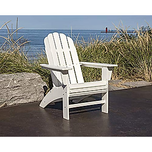 POLYWOOD AD600 Vineyard Curveback Adirondack Chair, Teak