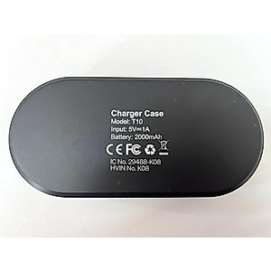 Doohoeek Snowboard Ski Helmet Headphones, True Wireless Earbuds Bluetooth with Charging Box for Audio Ready Helmet, 50+ Hours Work Time Headsets LED Display for Snowboarding Skiing Climbing Biking