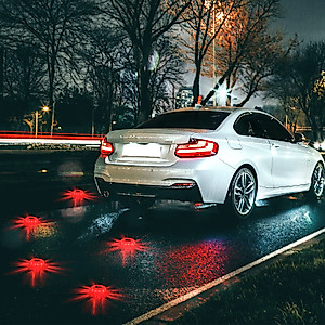 Tallew 12 Pack Flare Light LED Road Safety Flashing Warning Kit Roadside Emergency Beacon Magnet Hook Vehicle Boat Truck Disc Magnetic Flash Cars Security Driveway Automotive Strobe