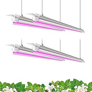 Barrina LED 4FT, 168W(4 x 42W, 1000W Equivalent), Full Spectrum, V-Shape with Reflector, Grow Light Strip for Indoor Plants, 4-Pack
