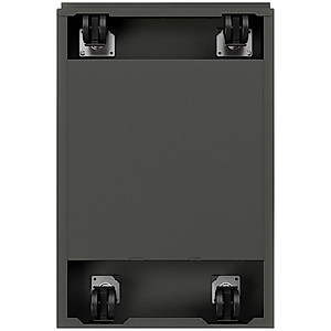 Hirsh Modern Charcoal Deep Metal Mobile Pedestal File 3-Drawer Box/Box