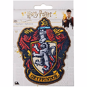 Simplicity Harry Potter Gryffindor House Emblem Applique Clothing Iron On Patch, 3.5'' x 4.35