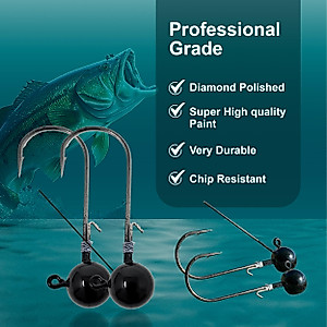 Reaction Tackle Tungsten Ball Jig - 1/8oz - 1/0 hook- Weedless