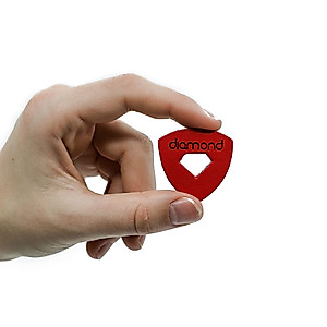 Leather Ukulele Picks with Diamond-Shaped Cutout Hole for Enhanced Grip Never Drop your Pick while Playing also works as a Guitar Pick or Bass Pick 100% Genuine Leather 4-Pack