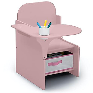 Delta Children MySize Chair Desk with Storage Bin - Greenguard Gold Certified, Dusty Rose