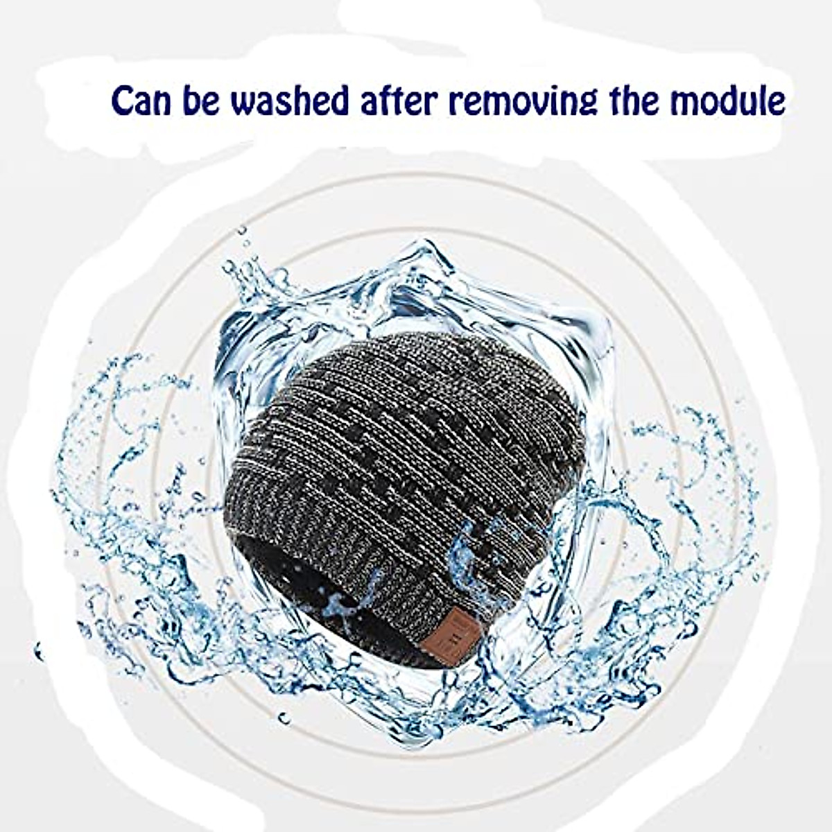 LinMeng Bluetooth Beanie Hat, Music Hat with Bluetooth Headphones Supports Hands-Free HD Music &Calling(black01)