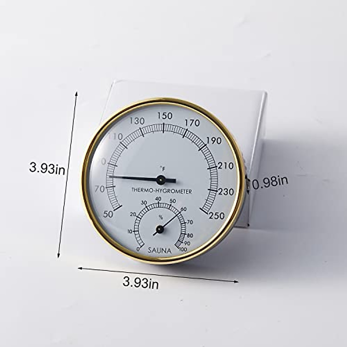 amocane Sauna Thermometer 2 in 1 Fahrenheit Thermometer Hygrometer for Sauna Room, Sauna Accessories for Any Barrel or Infrared Steam Saunas