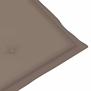 Tidyard 6 Piece Garden Chair Cushions Fabric Seat and Back Cushion Patio Chair Pads Taupe for Outdoor Furniture 39.4 x 19.7 x 1.2 Inches (L x W x T)