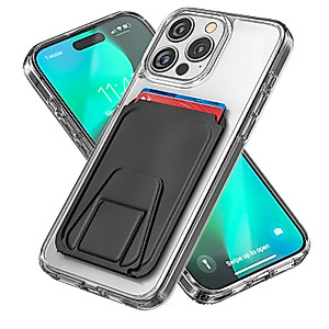 ENCASED Clear Case with Magnetic Wallet Designed for iPhone 15 Pro Case with Card Holder (Compatible with MagSafe) Clear