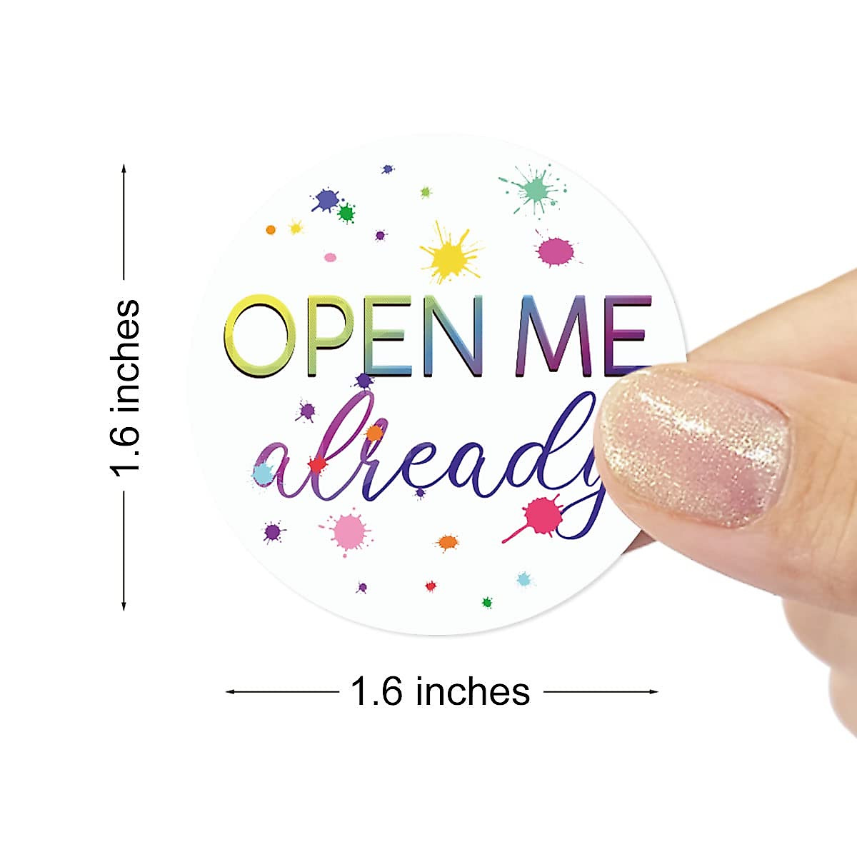 Open Me Already Stickers,Thank You Stickers,Handmade Stickers,Small Shop Stickers,Envelopes Stickers for Small Business, Online Retailers,Handmade Goods,500 Labels Per Roll