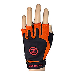 Zero Friction Men's Fitness Gloves with Strap, One Size, Orange
