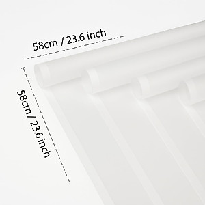 Frosted Flower Wrapping Paper White Lines Gift Packaging Florist Bouquet Supplies 20 Counts (White)