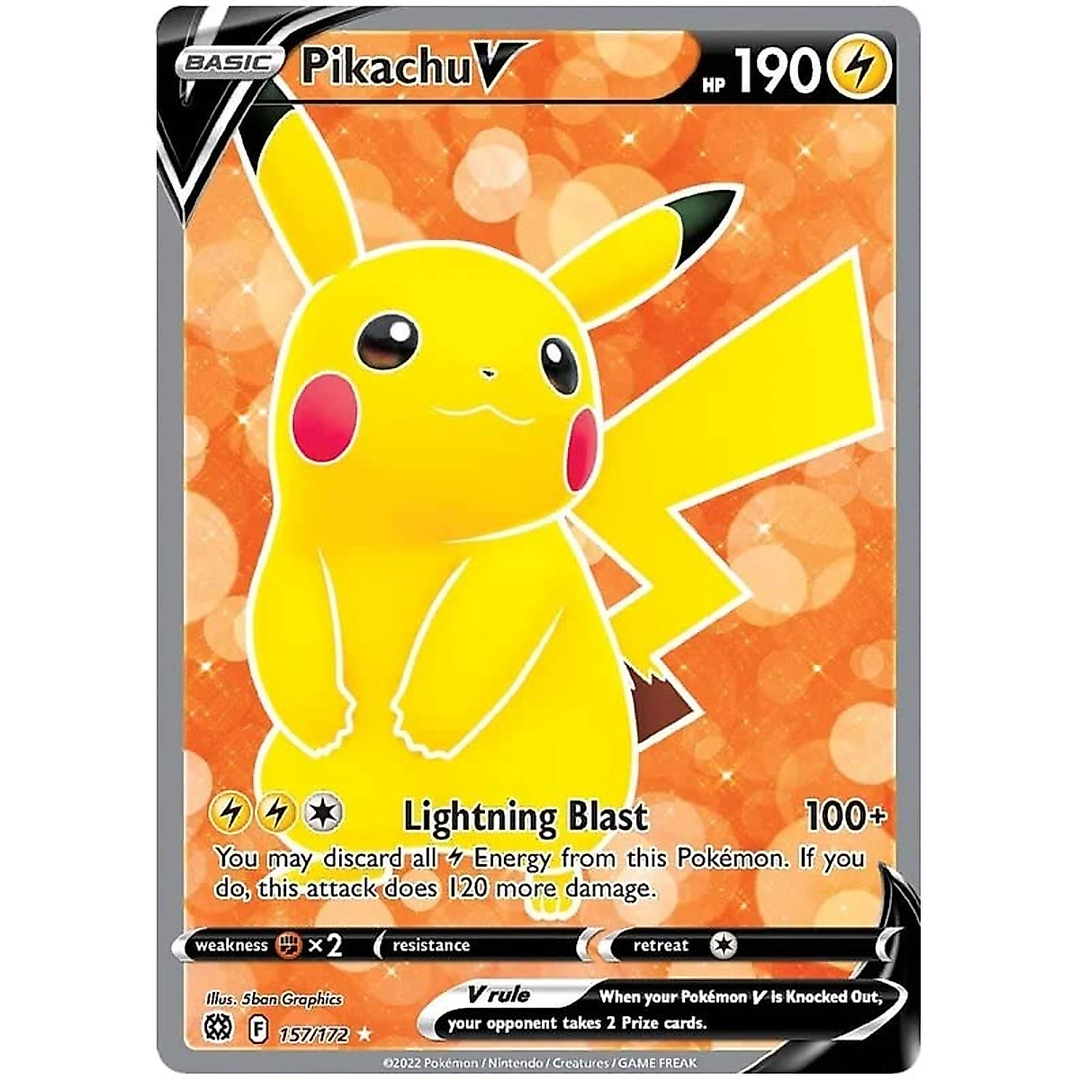 Pikachu V - 157/172 - Full Art Ultra Rare - Sword & Shield: Brilliant Stars