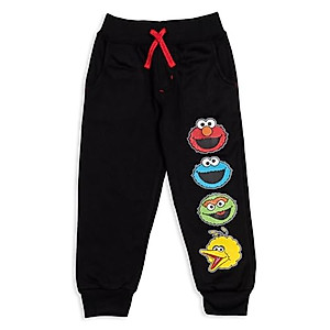 Sesame Street Elmo & Friends Baby Boys Fleece 2 Pack Jogger Pants 18 Months Black/Red