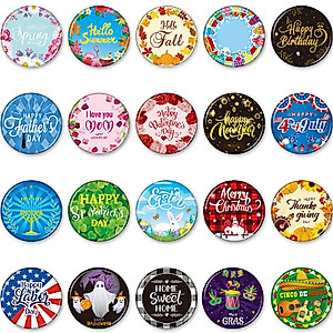 Flutesan 20 Pcs Holiday Refrigerator Magnets Set Happy Spring Summer Easter Irish Fridge Magnet Festival Fridge Seasonal Magnets Decorative Calendar Magnets for Whiteboard Classroom Door Home Car