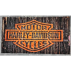Harley Rug, Area Rugs for Living Room, Bedroom Rug, Home Decor Rug, Harley Davidson Gifts, Carpet, Rug, Modern Rug, Popular Rug,Themed Rug Hrly14.1 (31”x59”)=80x150cm