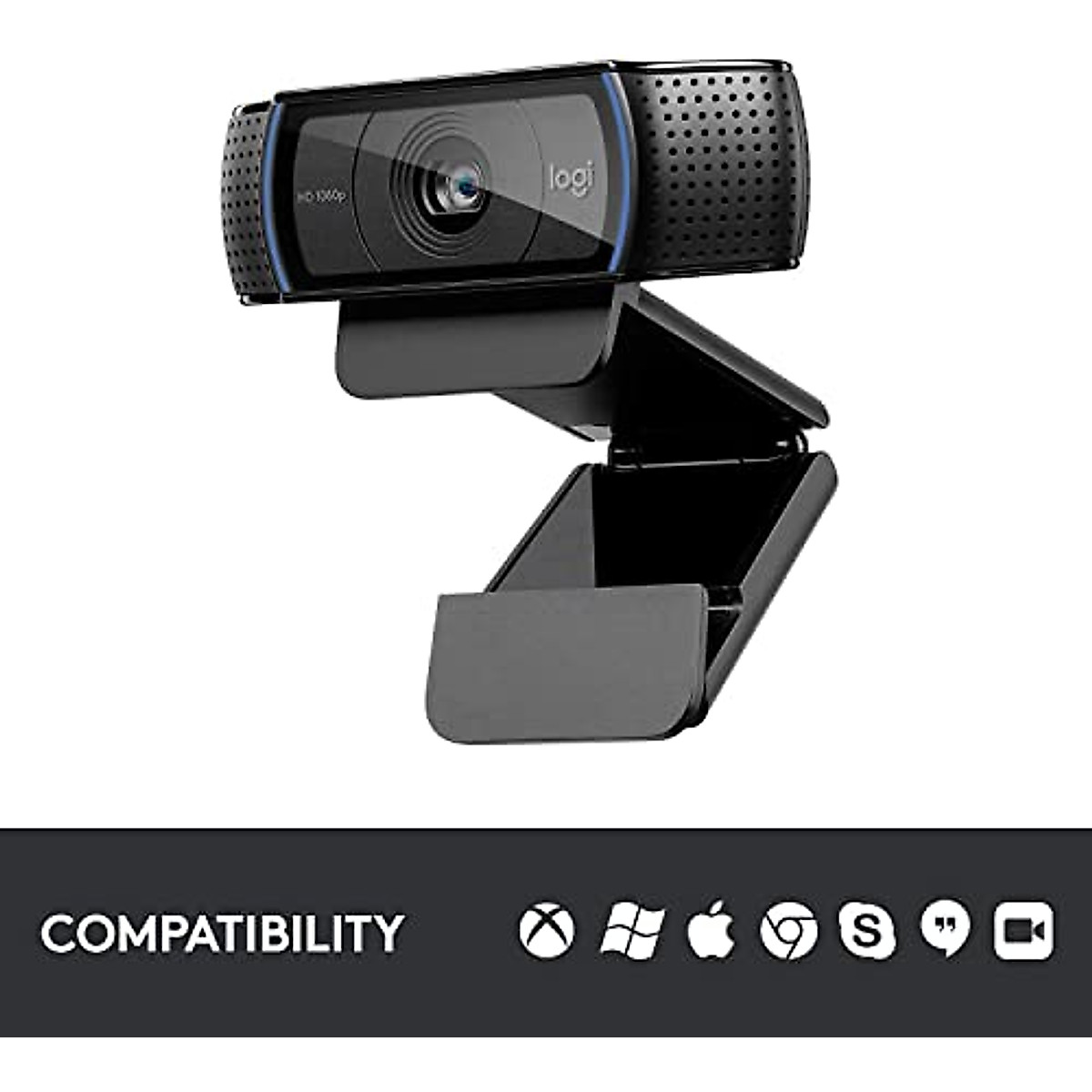 Logitech Webcam C920S HD Pro with Privacy Shutter - 1080p Streaming Widescreen Video Camera - Built in Microphone for Recording