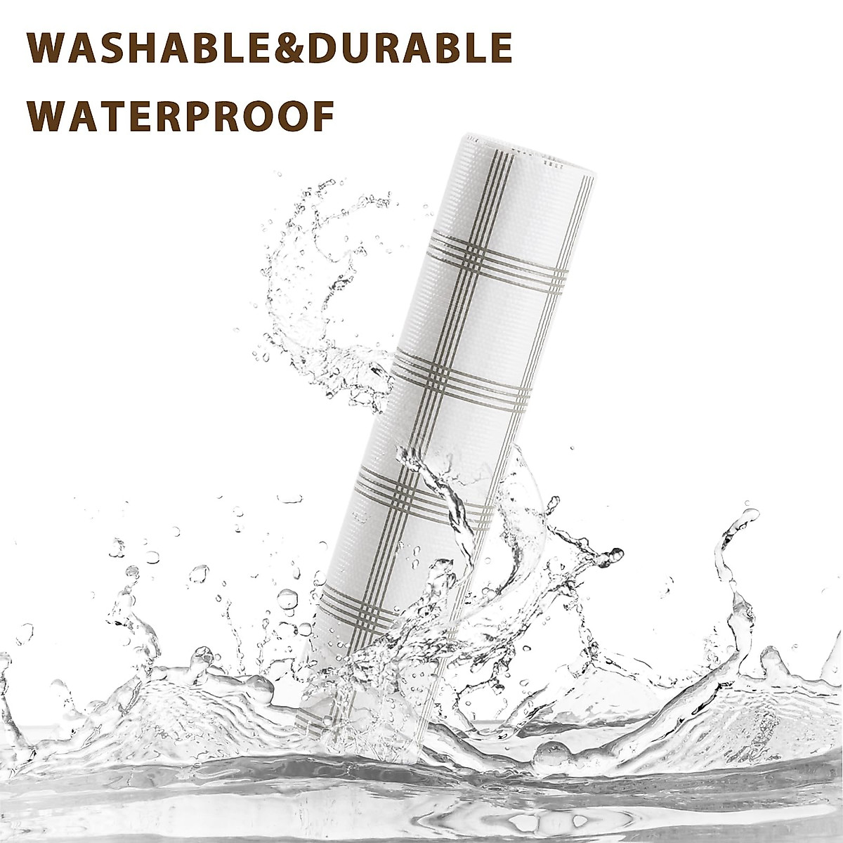 Shelf Liner for Kitchen Cabinets,17.7Inch x 78.7Inch , Non Adhesive, Kitchen Drawer Liner Roll for Refrigerator/Pantry/Shelves/Under Sink, Waterproof Double Sided Non-Slip,Washable Cabinet Liners