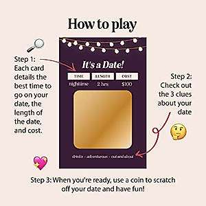 It's a Date!™ - 40 Fun and Romantic Scratch Off Date Night Ideas for Him, Her, Girlfriend, Boyfriend, Wife, or Husband, Perfect for Date Night, Special Couples Gift for Valentine's Day, Anniversaries, Birthdays, and more! (2nd Edition)