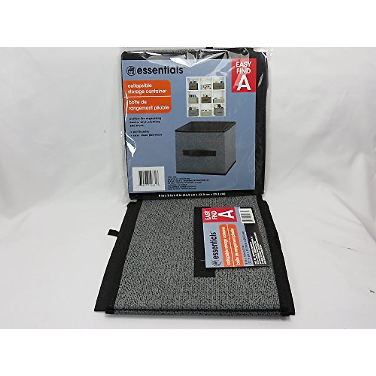 Lightweight Storage Bin with Pull Handle 9x9x8 Inches 22.9x22.9x20.3 Cm